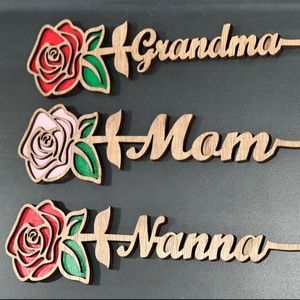 Accents | Personalized Wooden Roses | Poshmark
